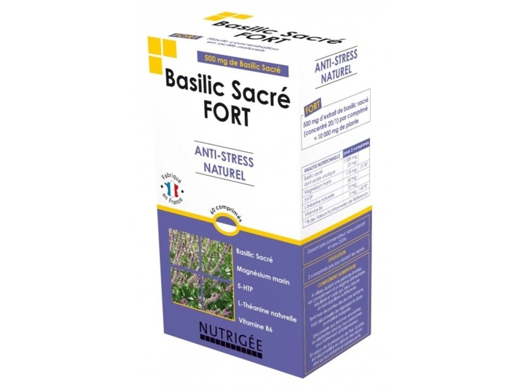 Basilic Sacré Fort 60 comprimés - Nutrigée - Les Mille et une plantes